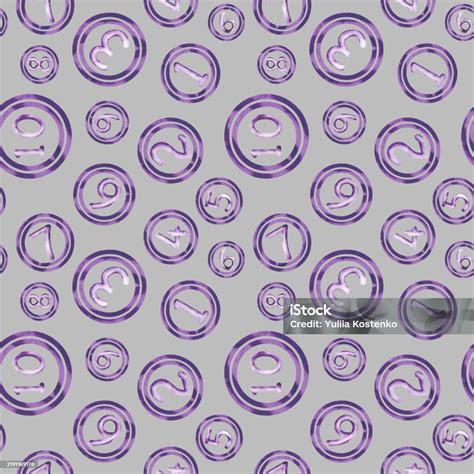 회색 배경에 원 안의 숫자를 특징으로 하는 양식화된 섬유 패턴 0명에 대한 스톡 벡터 아트 및 기타 이미지 0명 Diy 공예 Istock