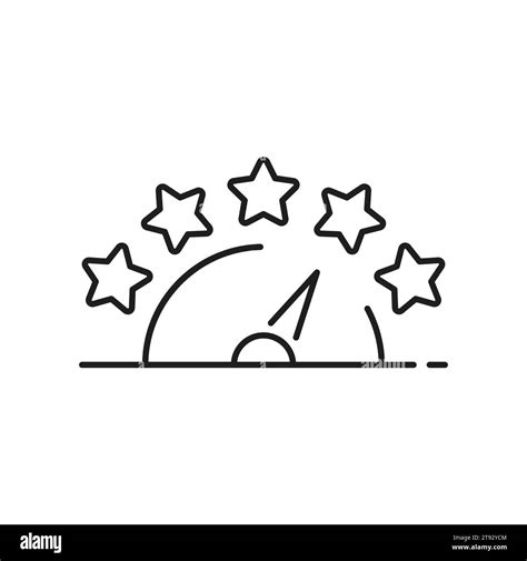 Arrow Point Scale Speed Low Status Speedometer Star Rating Isolated