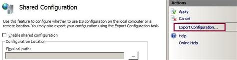 使用 Iis 7 的共享組態 Microsoft Learn