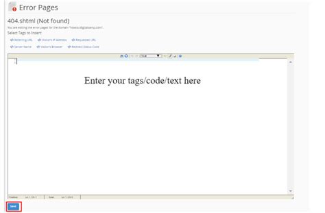 How To Create Custom Pages For 404 Not Found Error In Cpanel