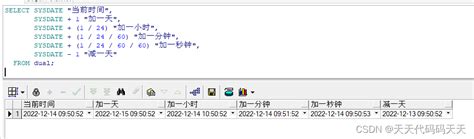 Oracle日期加减 天天代码码天天 博客园