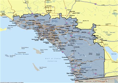 Map Cities In Southern California