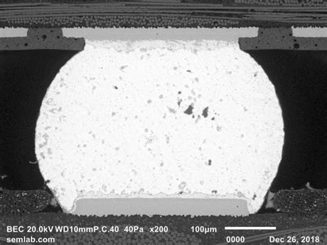Bga Solder Joint Microsection Sem Lab Inc
