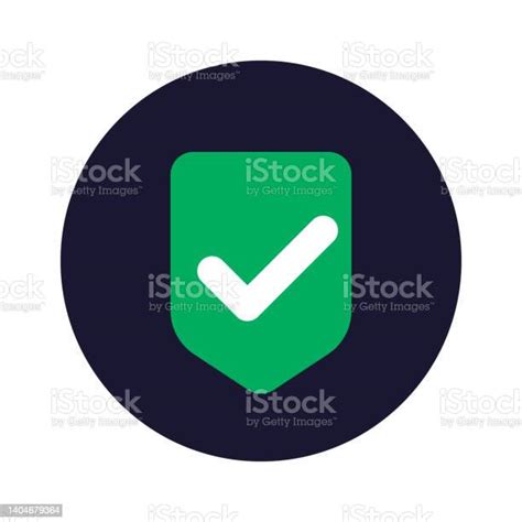 Modern Checkmark Shield Icon Confirmation And Authentication Vector