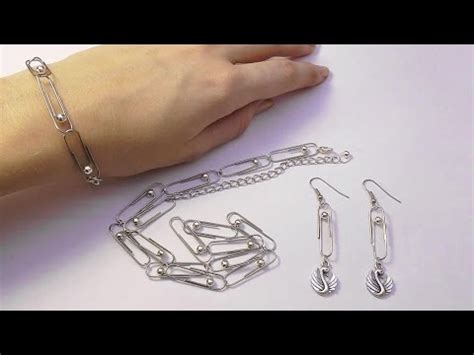 DIY Браслет и цепочка из скрепок. Украшение из скрепок. Мастер класс ...