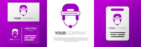 흰색 배경에 격리 된 로고 타입 하키 헬멧 아이콘 로고 디자인 템플릿 요소입니다 벡터 Championship에 대한 스톡 벡터 아트 및 기타 이미지