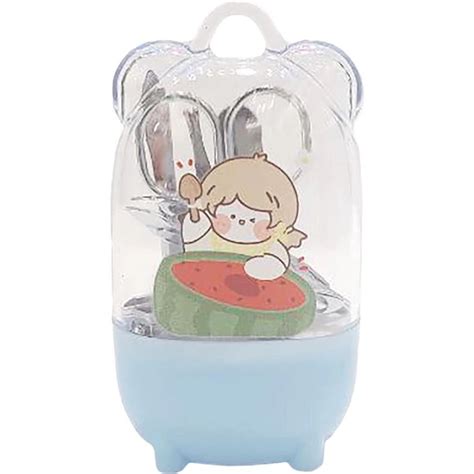 خرید و قیمت پک طلقی ست مانیکور 6 تکه درجه یک مدل ایستاده طرح عروسکی و