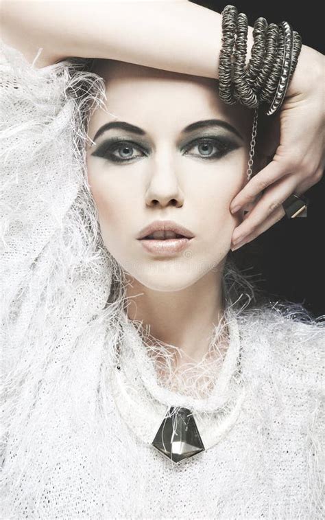 Portrait Of A Cute Brunette Stock Image Image Of Seductive Brunette 85792073