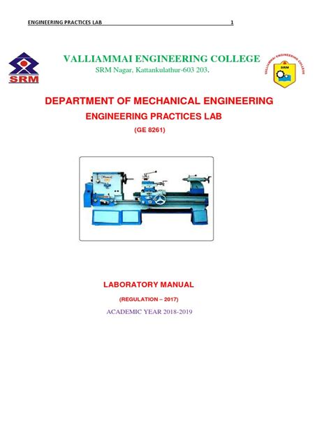 Ge8261 Engineering Practices Lab Mech Pdf Pdf Welding Construction