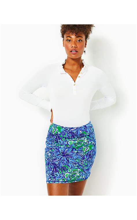 Maryana Skort Upf 50 Abaco Blue In Turtle Awe Palm Place