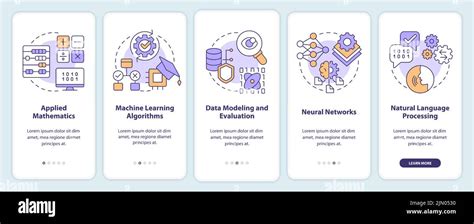 Machine Learning Engineer Skills Onboarding Mobile App Screen Stock Vector Image And Art Alamy