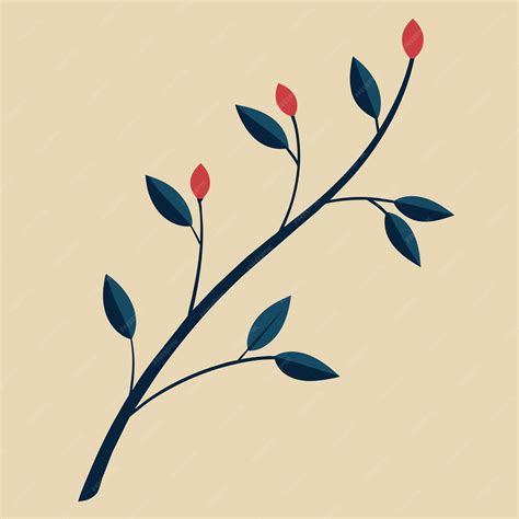Premium Vector Floral Branch Pattern Vector Illustration