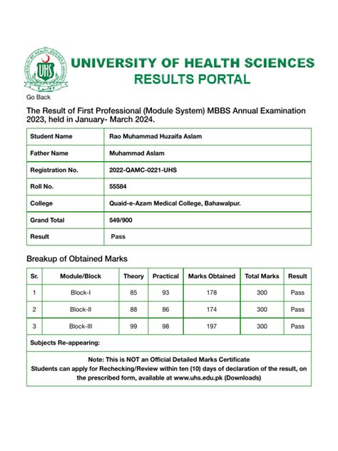 Uhs Lahore Pdf