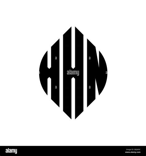 Xxn Circle Letter Logo Design With Circle And Ellipse Shape Xxn Ellipse Letters With