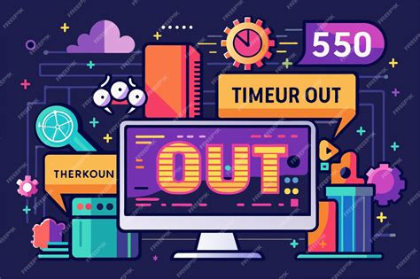 An Illustration Of A Computer Screen Displaying An Error Message With The Word Out In A Bold