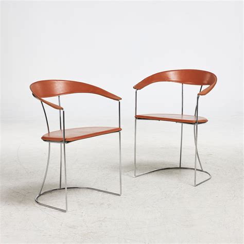 Chairs 1 Pair Ursula For Arben Italy 1980s Chrome Frame