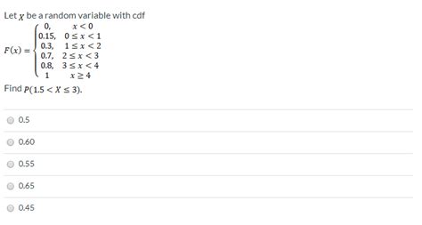 solved let y be a random variable with cdf 0x
