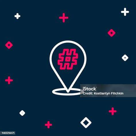 파란색 배경에 격리된 선 항의 아이콘입니다 회의 시위자 피켓 연설 배너 항의 플래카드 청원서 지도자 전단지 다채로운 개요 개념 벡터 Revolution에 대한 스톡 벡터