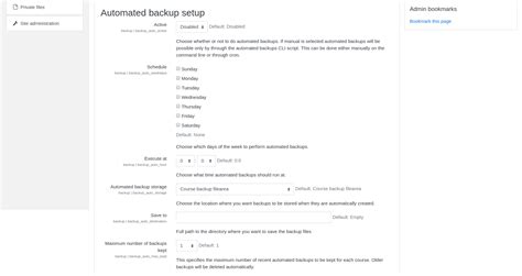 Moodle Tutorial How To Create A Backup Of My Moodle LMS