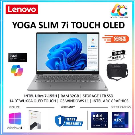 Jual Lenovo Yoga Slim Oled Touch Ultra H Gb Tb Ssd Oled Touch Win Shopee