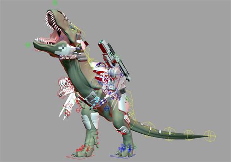 Weaponized T Rex Rig Animprops