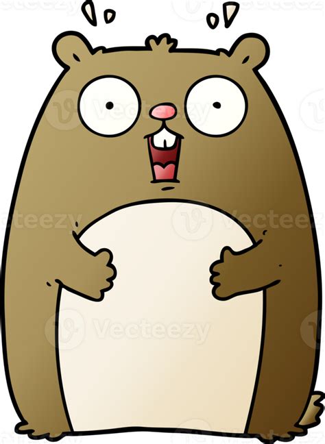 Cartoon Shocked Ground Hog 40073911 Png
