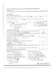Understanding Polynomial Functions And Complex Zeros Course Hero