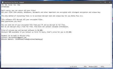 Delta Virus Ransomware Removal Delta File Decryption