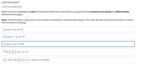 Solved Concept Check Linear Model And Generalized Linear Chegg