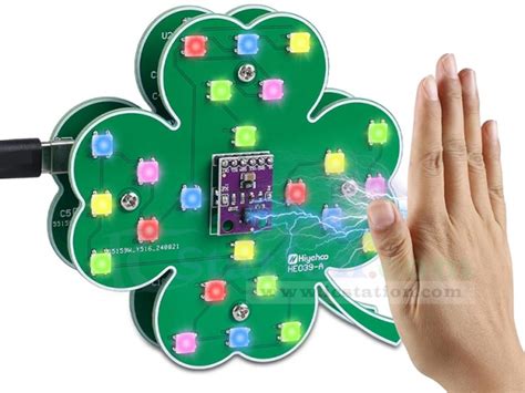SMD Soldering Practice Kit Gesture Control LED Light Board Game Soldering Project Kit Flower