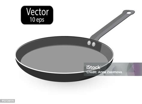 빈 프라이팬 팬 흰색 배경에 고립입니다 요리 냄비 및 팬 조리 식품 주방 용품입니다 벡터 일러스트 레이 션 팬 주방용구에 대한 스톡 벡터 아트 및 기타 이미지 Istock