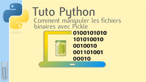 Tutoriel Python Pickle Manipuler Les Fichiers Binaires Tutoriel