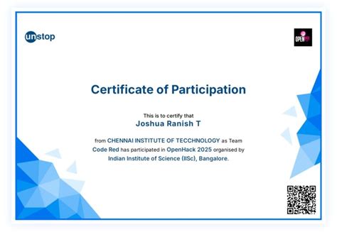 Openhack2025 Iisc Hackathonexperience Teamcodered Joshua Ranish T