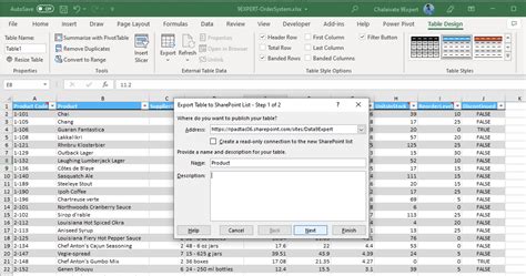 การ Export ข้อมูล Excel Table เข้าสู่ Sharepoint List กันแบบง่ายๆ 9expert