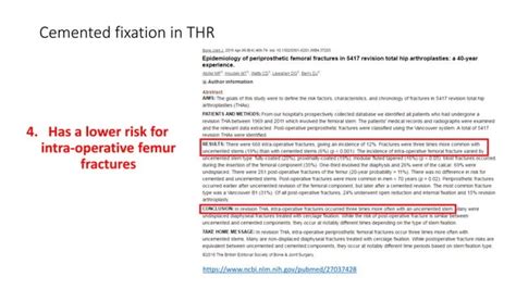 Cemented Versus Uncemented Fixation In Total Hip Replacement Pptx Bone And Joint Conditions