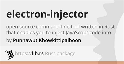 electron injector — command line utility in rust lib rs