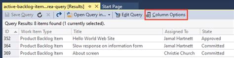 Add Or Remove Columns Within A Work Item List In Azure Boards Azure