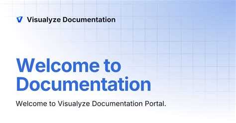 Welcome To Documentation Visualyze Documentation
