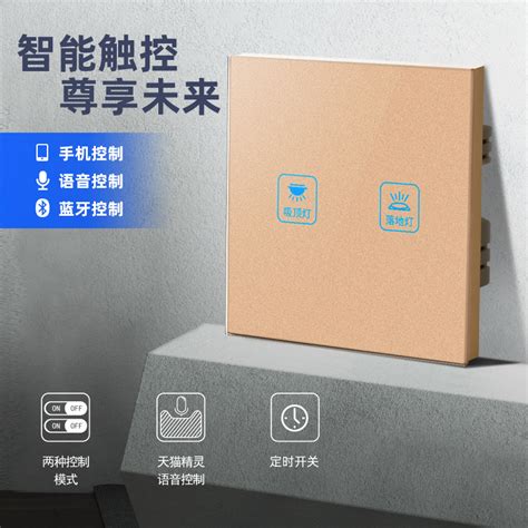 天猫精灵智能开关灯控wifi蓝牙远程遥控触摸家用一开双控插座面板虎窝淘