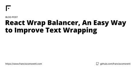 React Wrap Balancer An Easy Way To Improve Text Wrapping