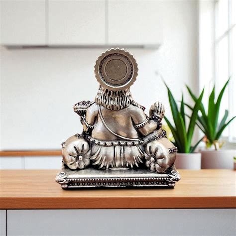 Pure Silver Kubera Idol Housewarming Dhan K Devta Silver For Puja