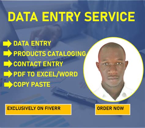do fast accurate data entry pdf to excel word copy paste by