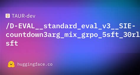 Taur Devd Evalstandardevalv3sie Countdown3argmixgrpo5sft30rl