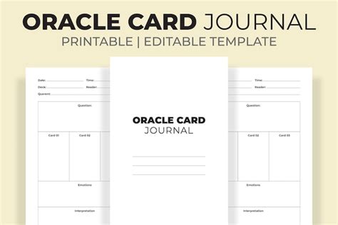 Premium Vector Oracle Card Journal