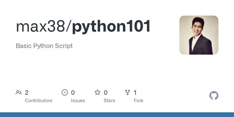 github max38 python101 basic python script