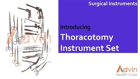 Thoracotomy Instrument Set Youtube