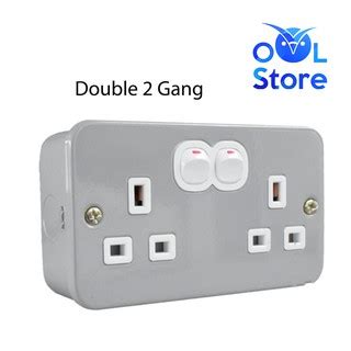 Socket Single Double Metal Clad Switch Socket Gang Gang Sirim Approved DLX Metal