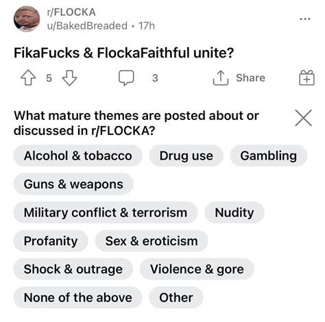 I Feel Very Flockad About This Question On Mature Themes R Flocka