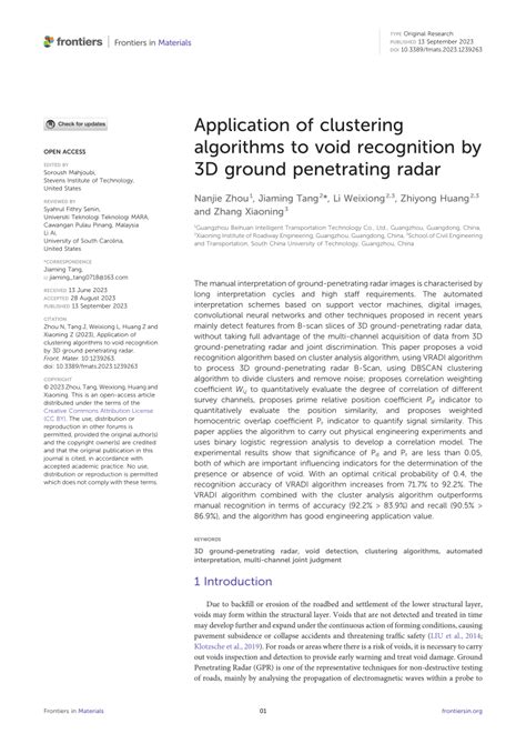 Pdf Application Of Clustering Algorithms To Void Recognition By 3d