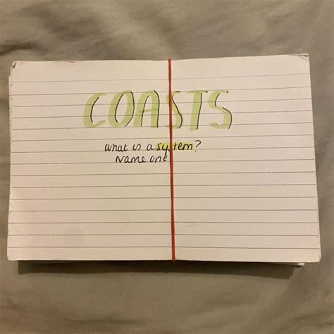 Aqa A Level Geography Coasts Home Made Flashcards Depop